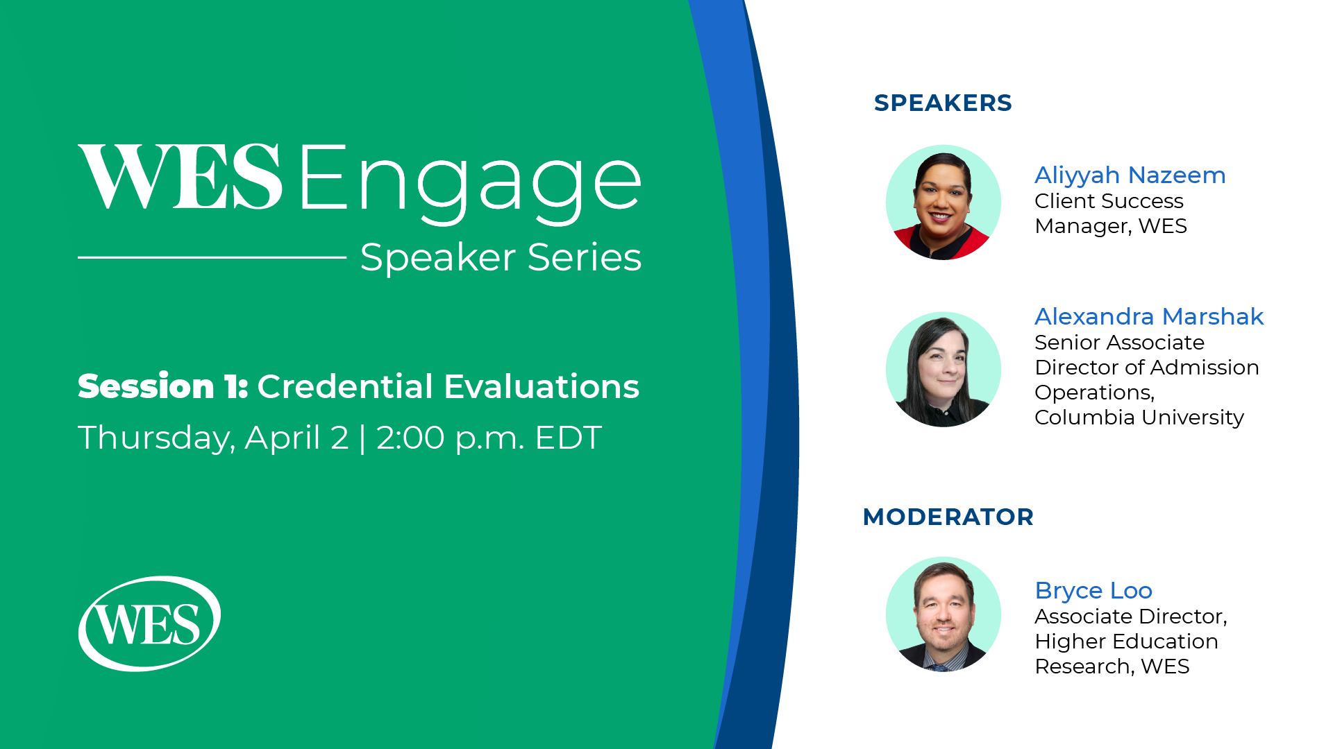 WES Engage Speaker Series - WES